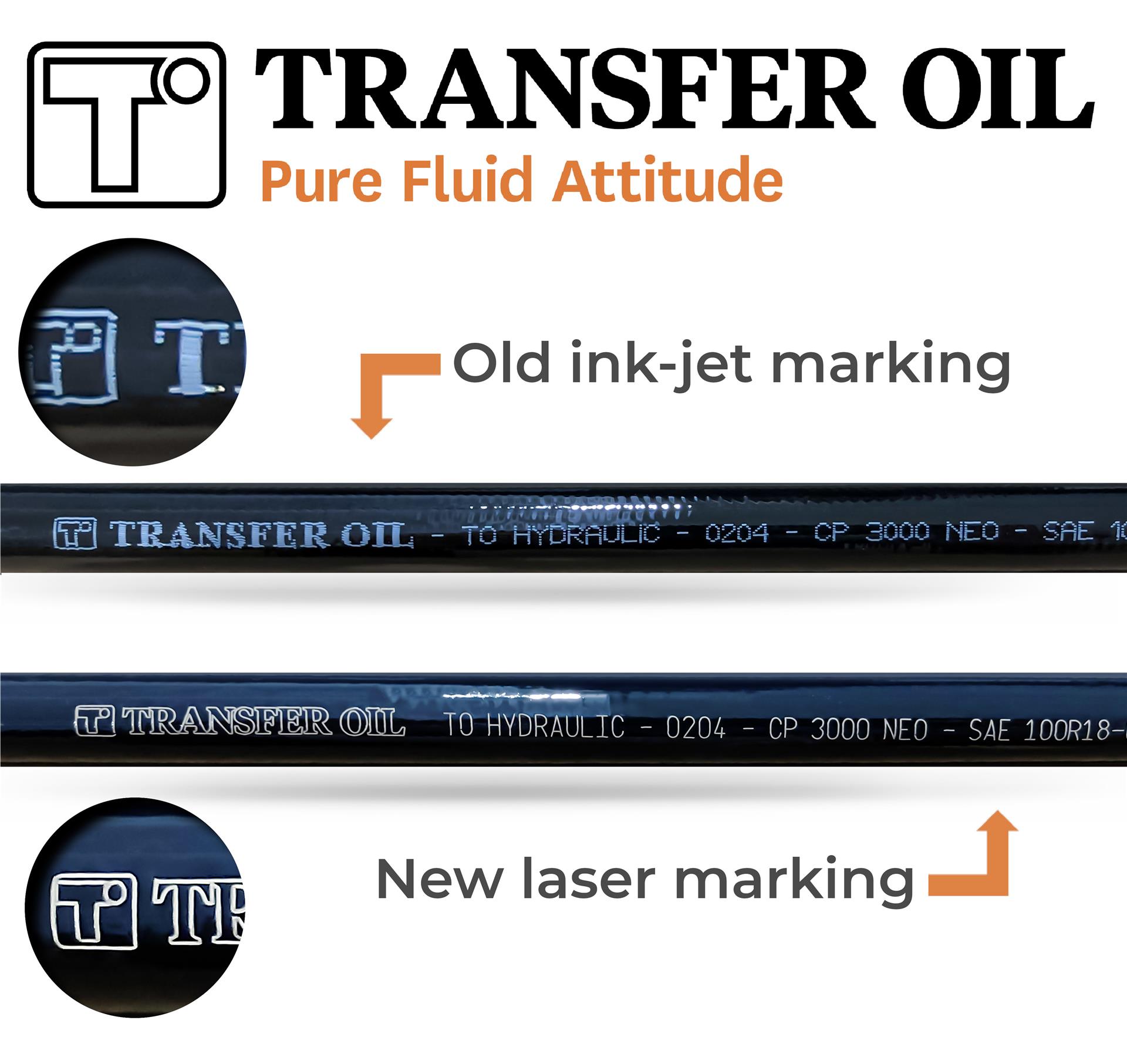 New laser marking - Transfer Oil S.p.A. - Thermoplastic hoses & Fittings